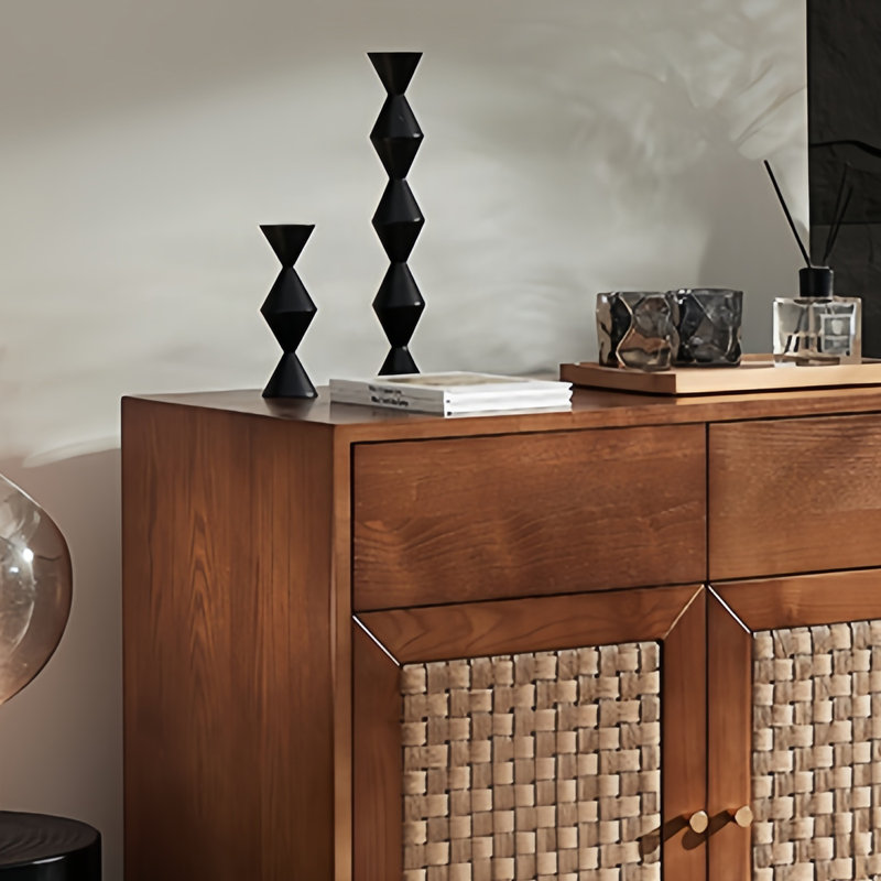 Licalilo Modern Bedroom Storage Cabinet Cane Weave | Wayfair